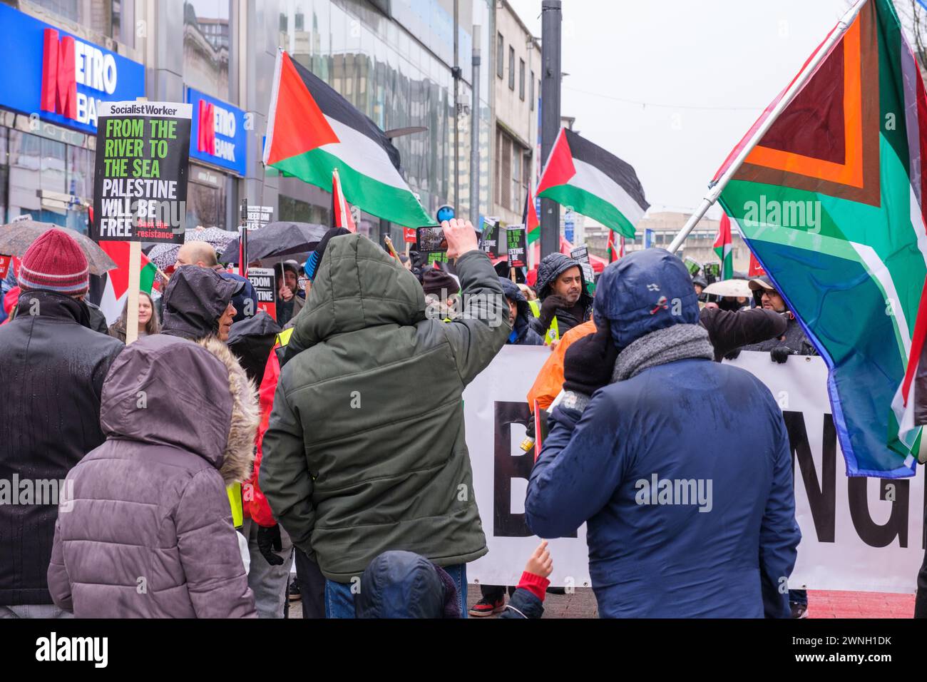Birmingham city centre protest hi-res stock photography and images - Alamy