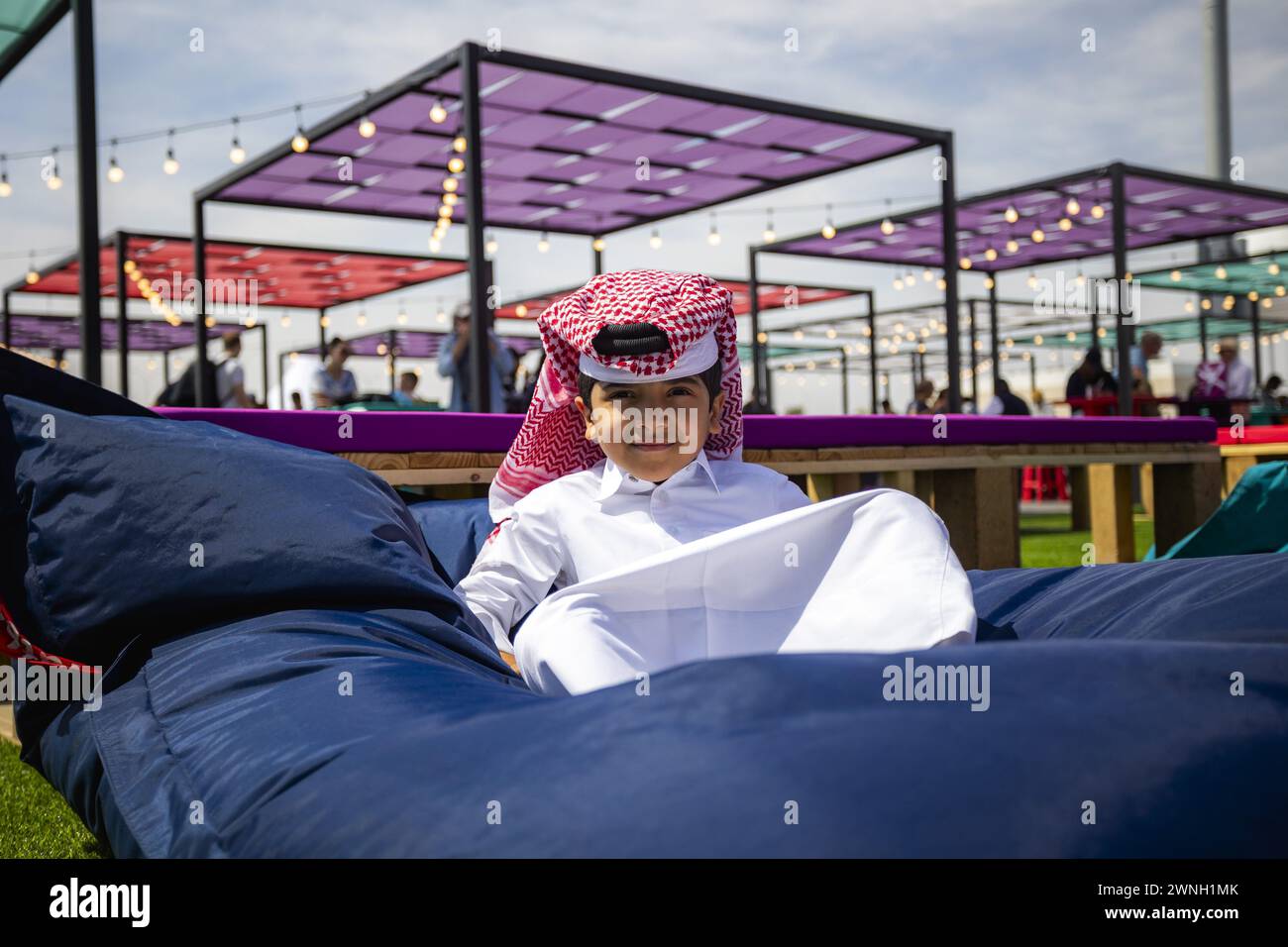 Fan zone illustration during the Qatar Airways Qatar 1812 KM, 1st round ...