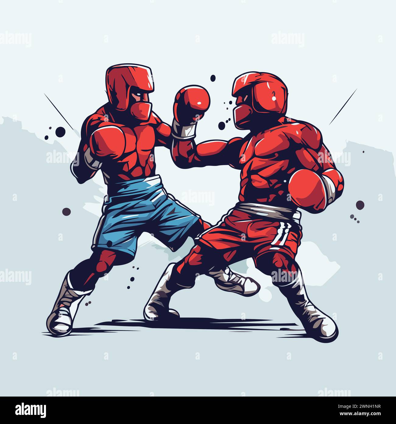 Boxing match Stock Vector Images - Alamy