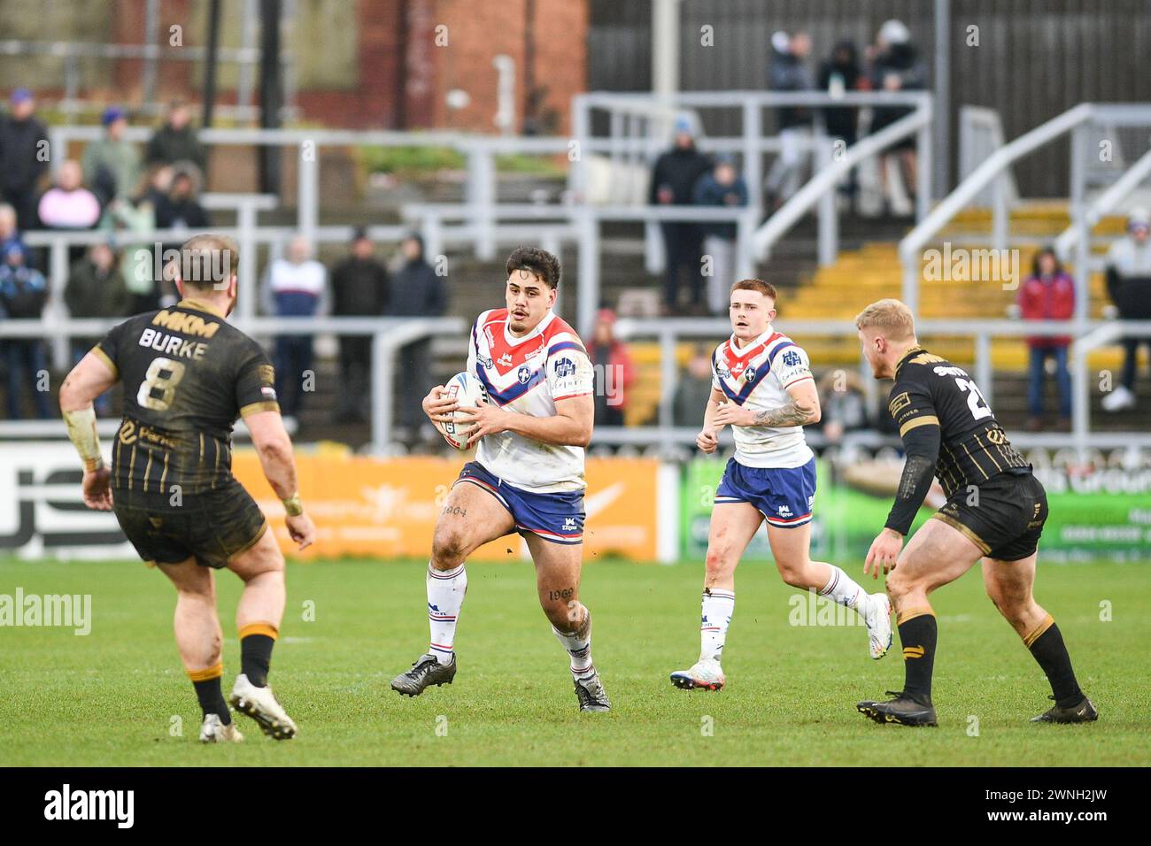 Wakefield, England - 2nd March 2024 - Wakefield Trinity's Caleb Uele ...