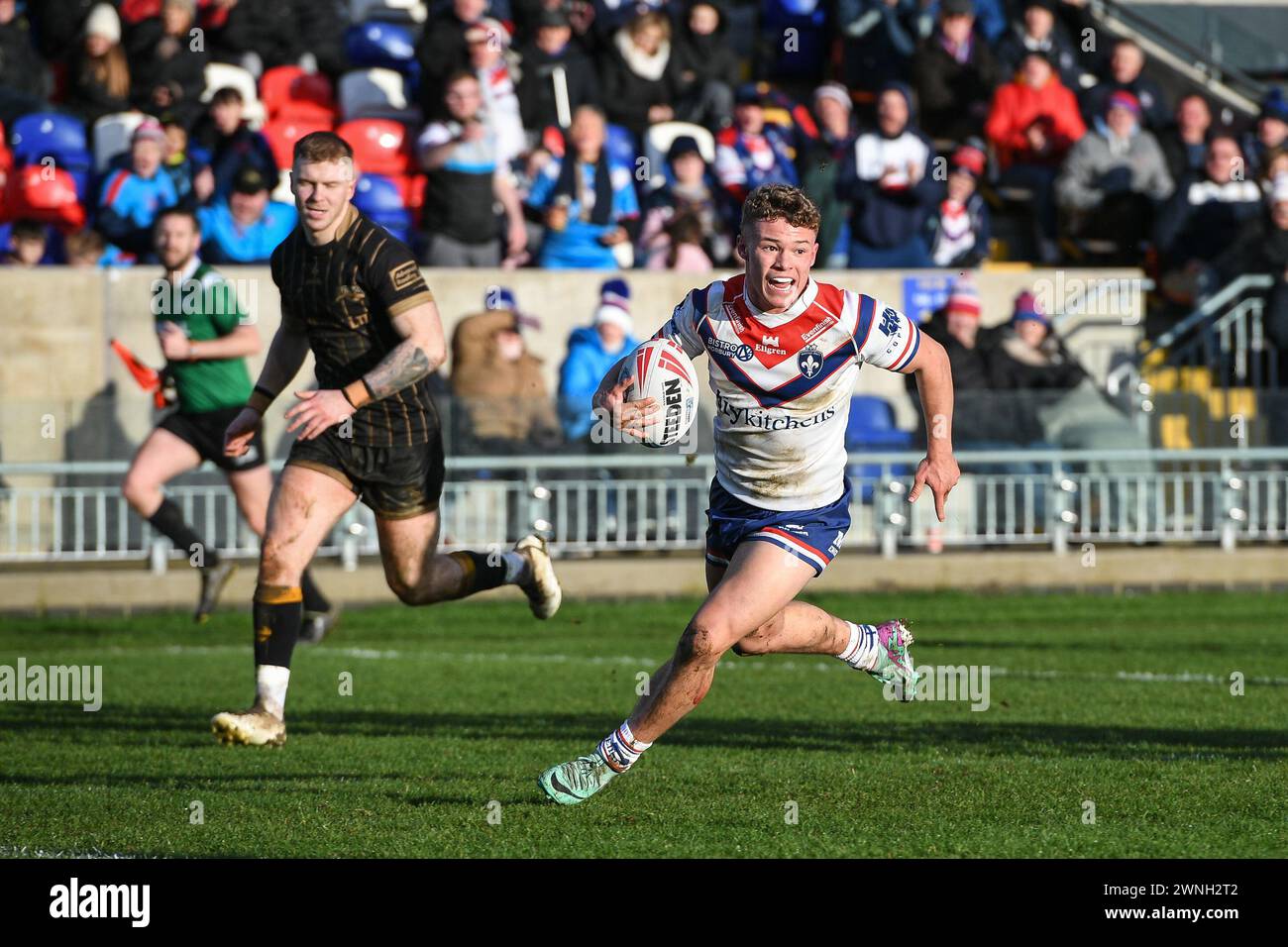 Wakefield, England - 2nd March 2024 - Wakefield Trinity's Harvey Smith ...