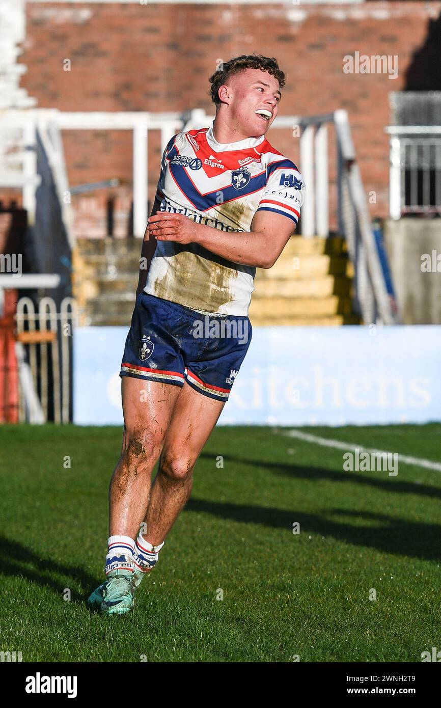 Wakefield, England - 2nd March 2024 - Wakefield Trinity's Harvey Smith ...