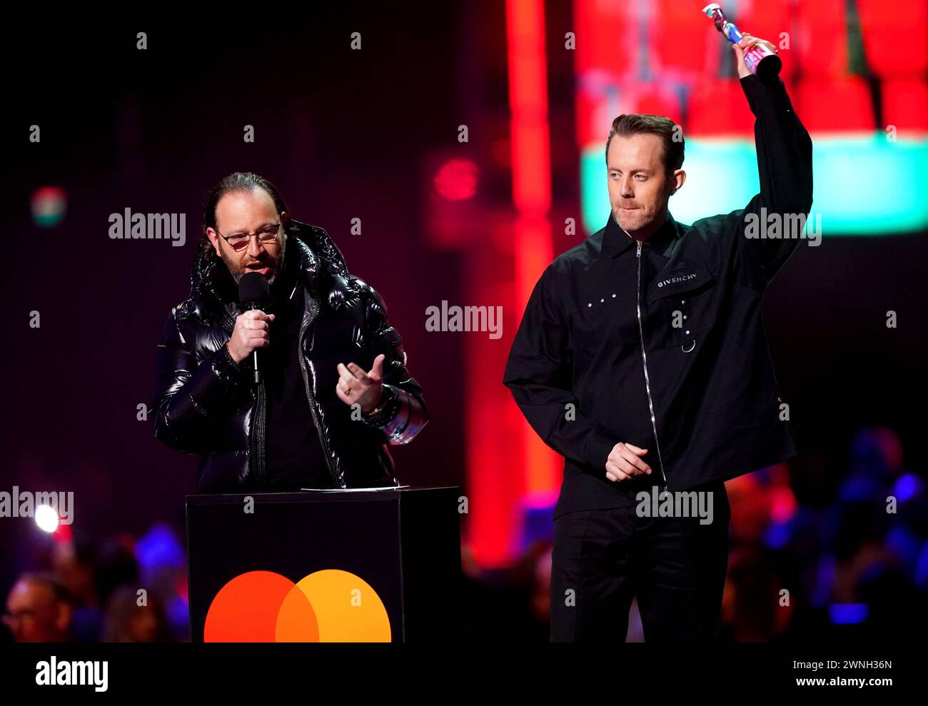Chase & Status on stage after winning the Producer of the Year award ...
