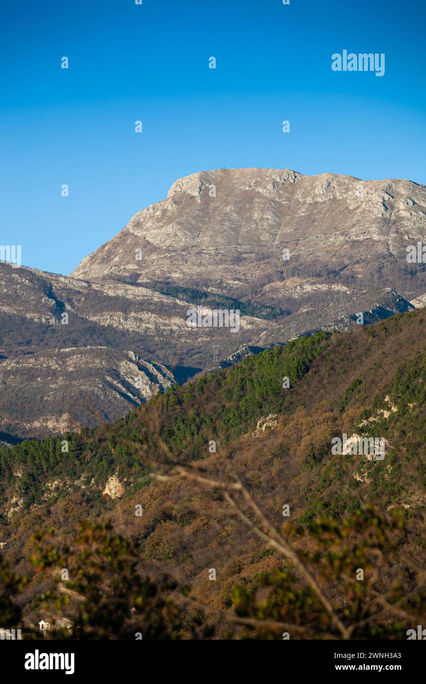 Winter in the mountains, beautiful mountain landscape. View of mountain ...