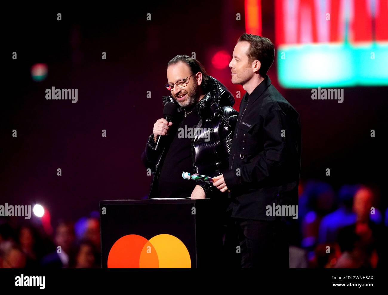 Chase & Status on stage after winning the Producer of the Year award ...