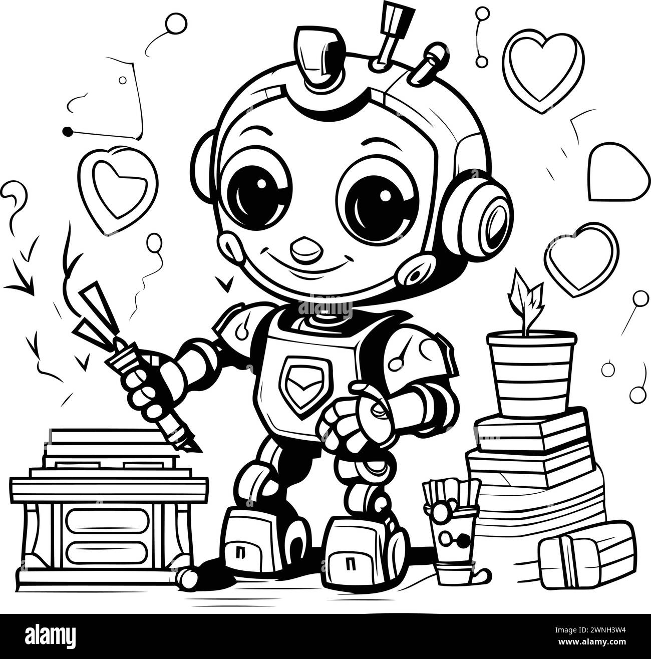 Robot boy Stock Vector Images - Alamy