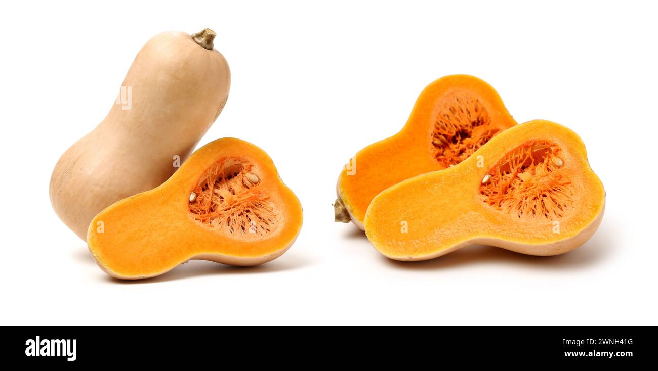 butternut squash isolated on white background Stock Photo - Alamy