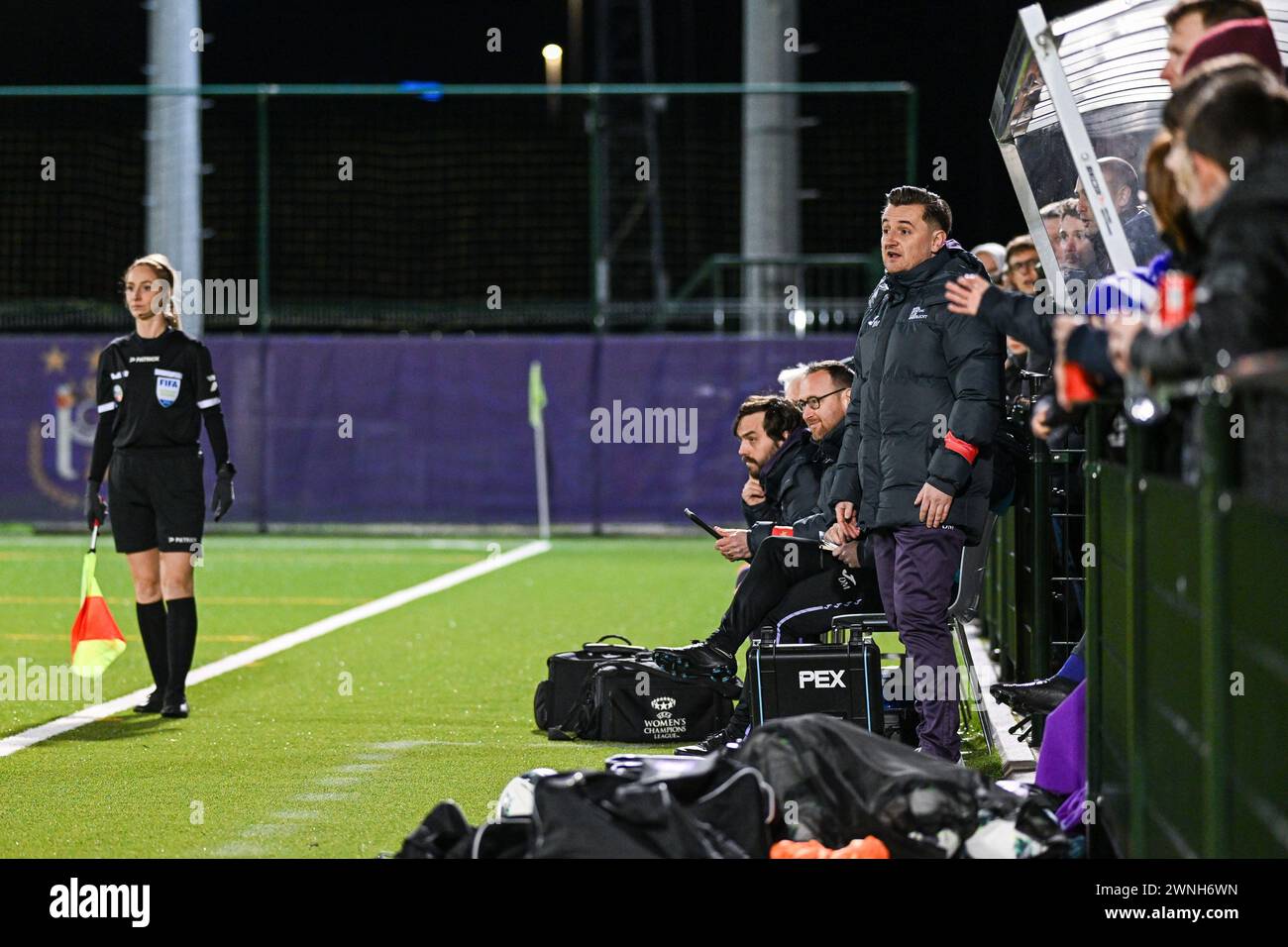Anderlecht, Belgium. 02nd Mar, 2024. Head Coach Dave Mattheus of ...