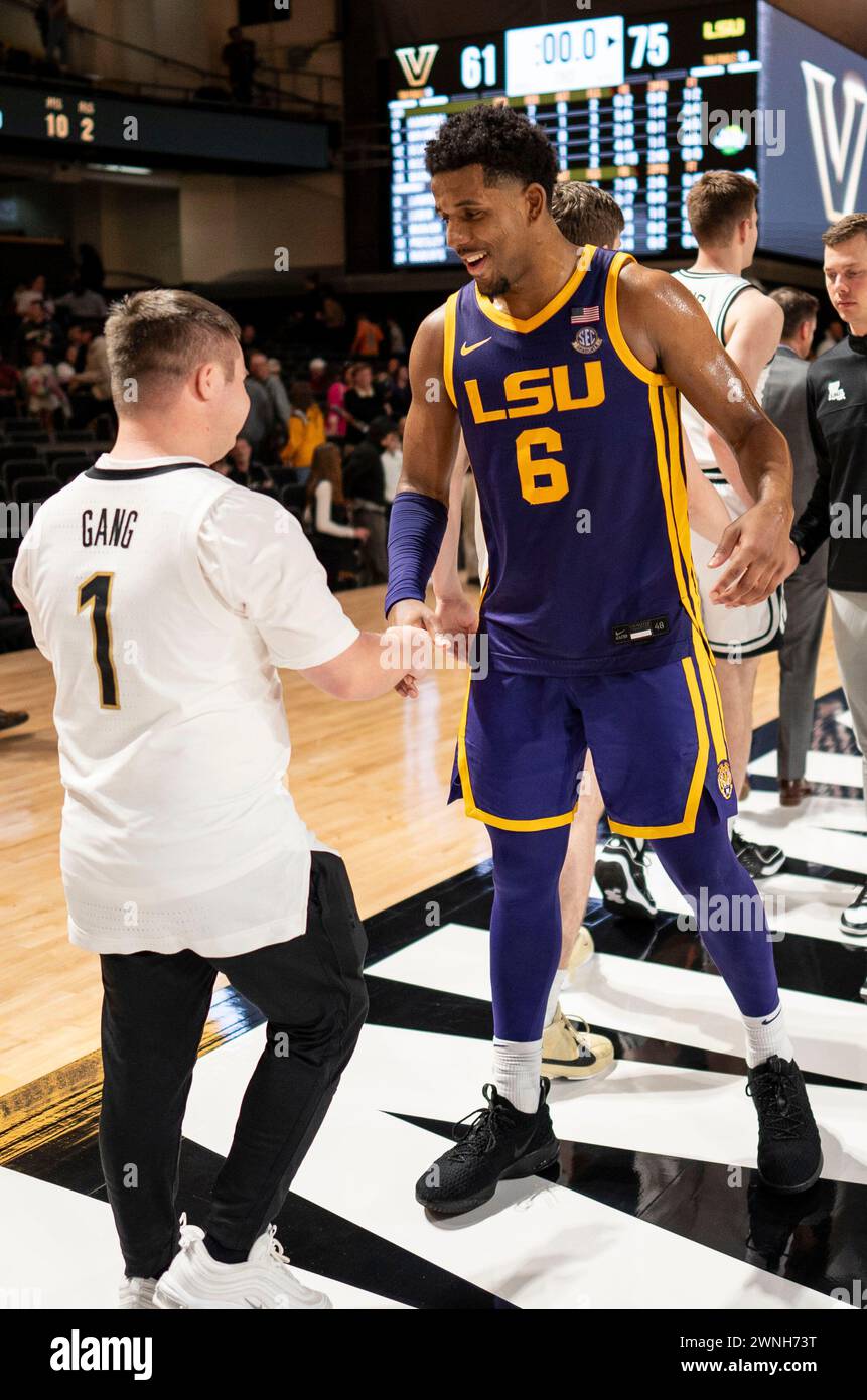Nashville, Tennessee, USA. 1st Mar, 2024. Former Vanderbilt basketball ...