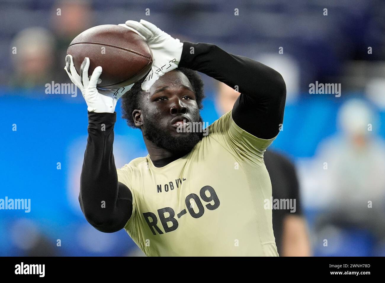 Georgia running back Daijun Edwards runs a drill at the NFL football ...