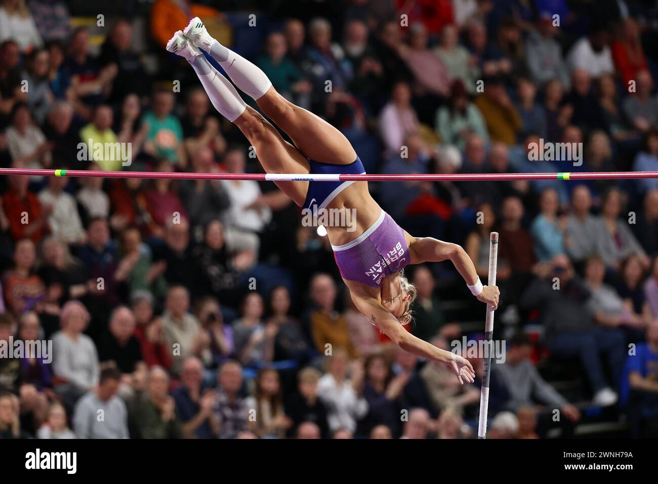 Molly Caudery (GBR, Pole Vault) clears an early height during the 2024 ...