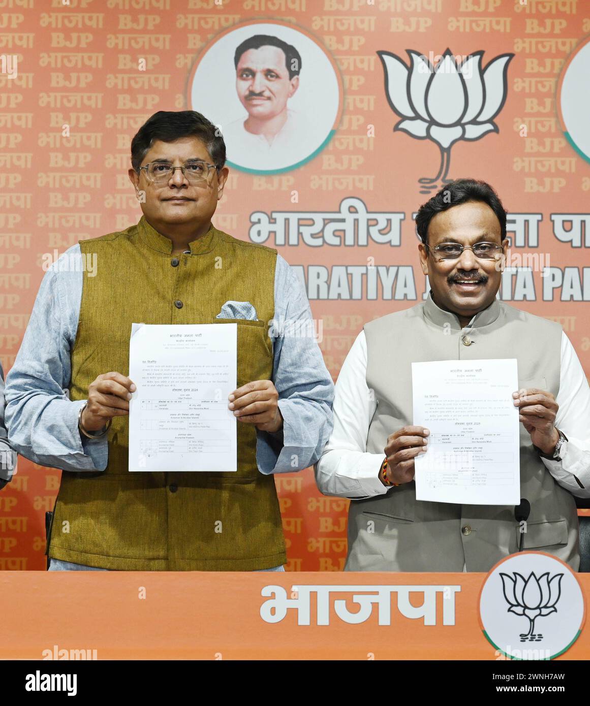 New Delhi, India. 02nd Mar, 2024. NEW DELHI, INDIA - MARCH 2: BJP ...