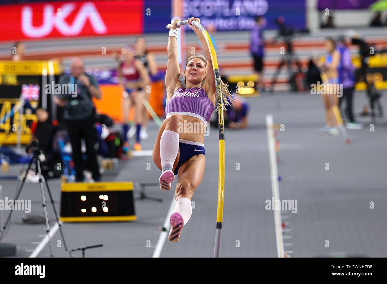 Molly Caudery (GBR, Pole Vault) makes a clearance during the 2024 World ...