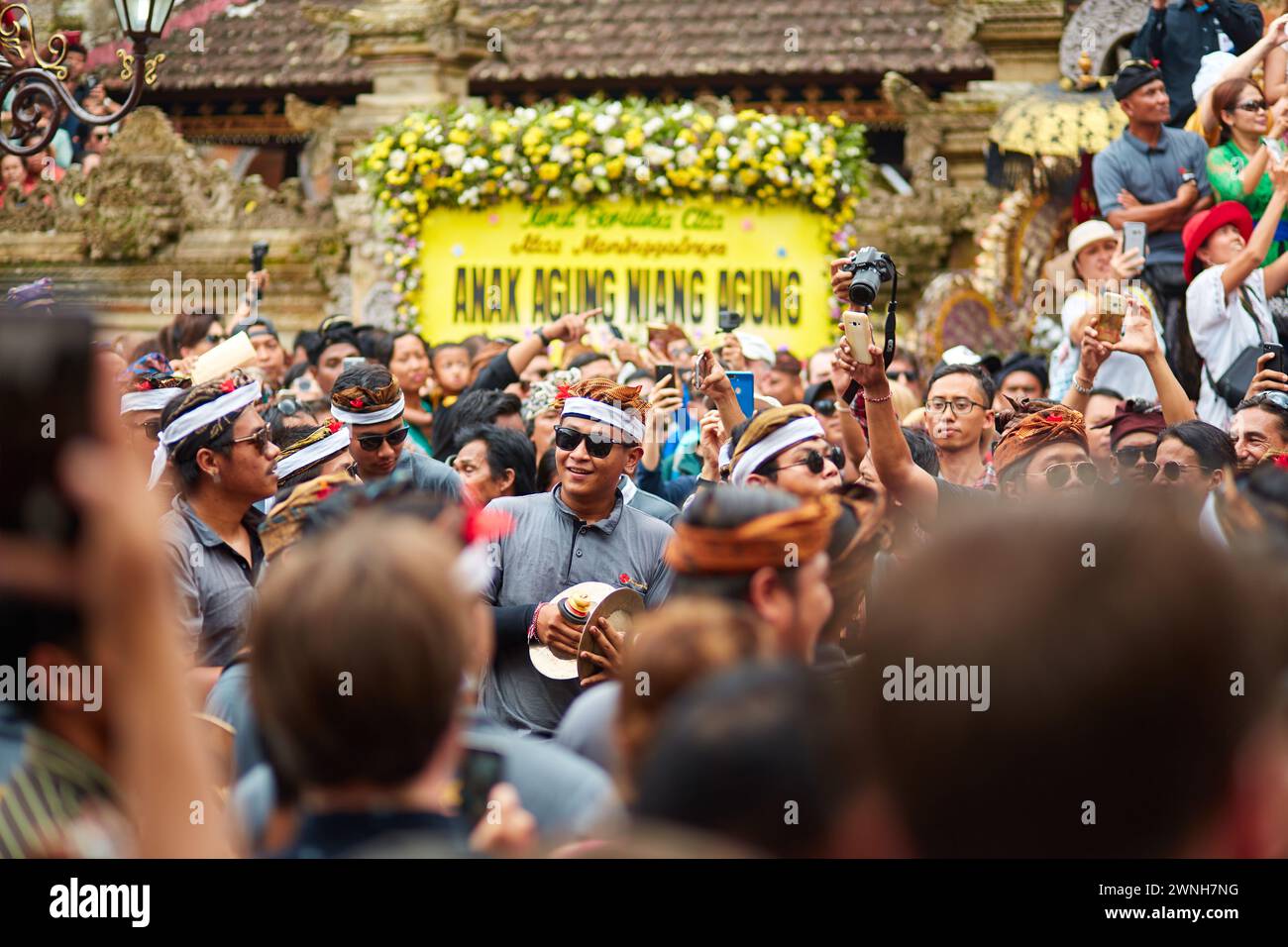 Cremation ceremony on the island of Bali, the atmosphere of the event ...