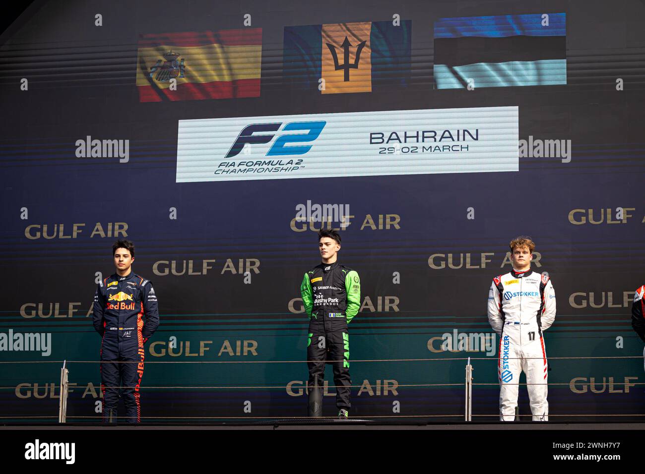 MALONEY Zane (bar), Rodin Motorsport, Dallara F2 2024, podium, portrait ...