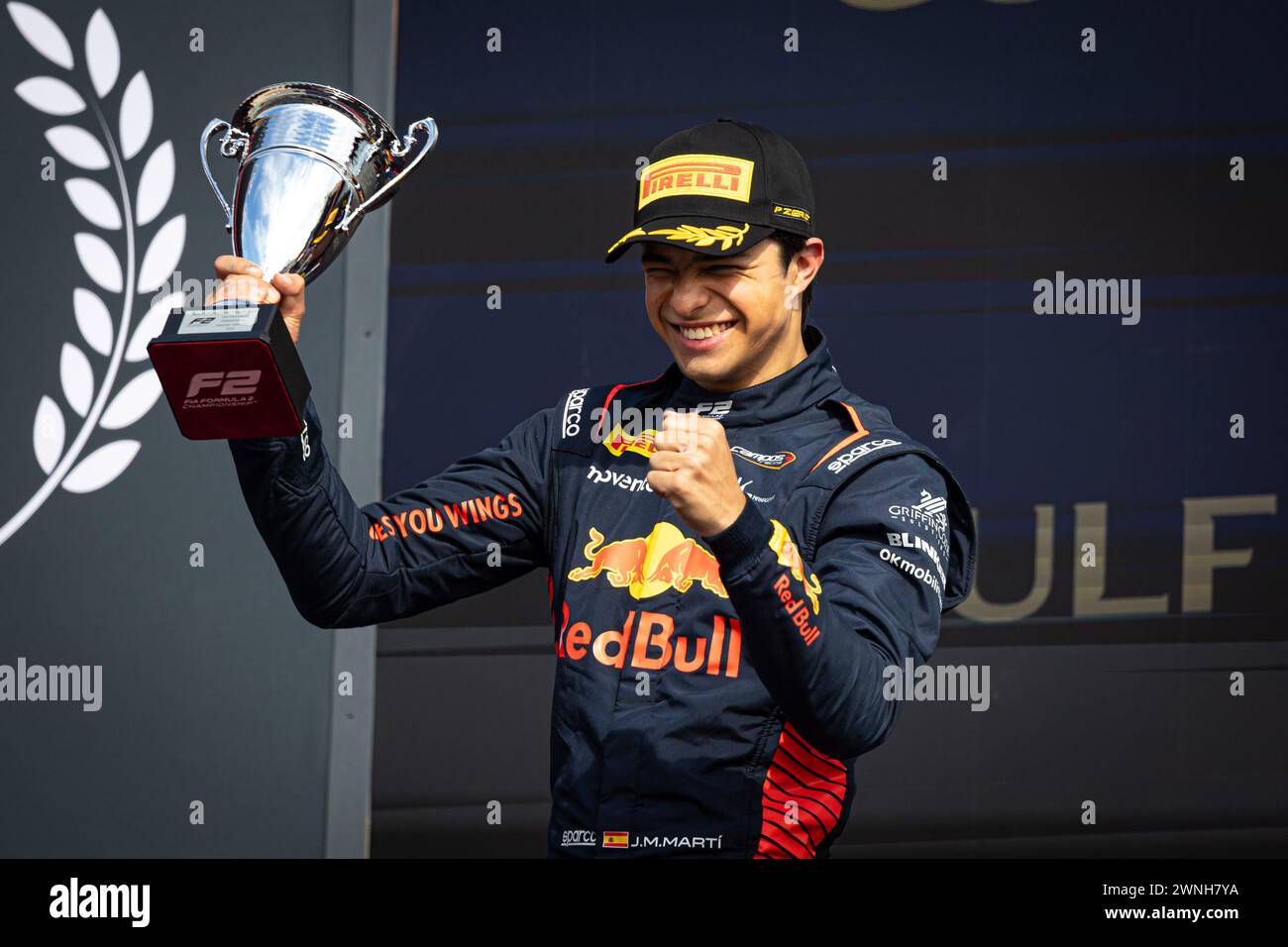 MARTI Pepe (spa), Campos Racing, Dallara F2 2024, portrait, podium ...