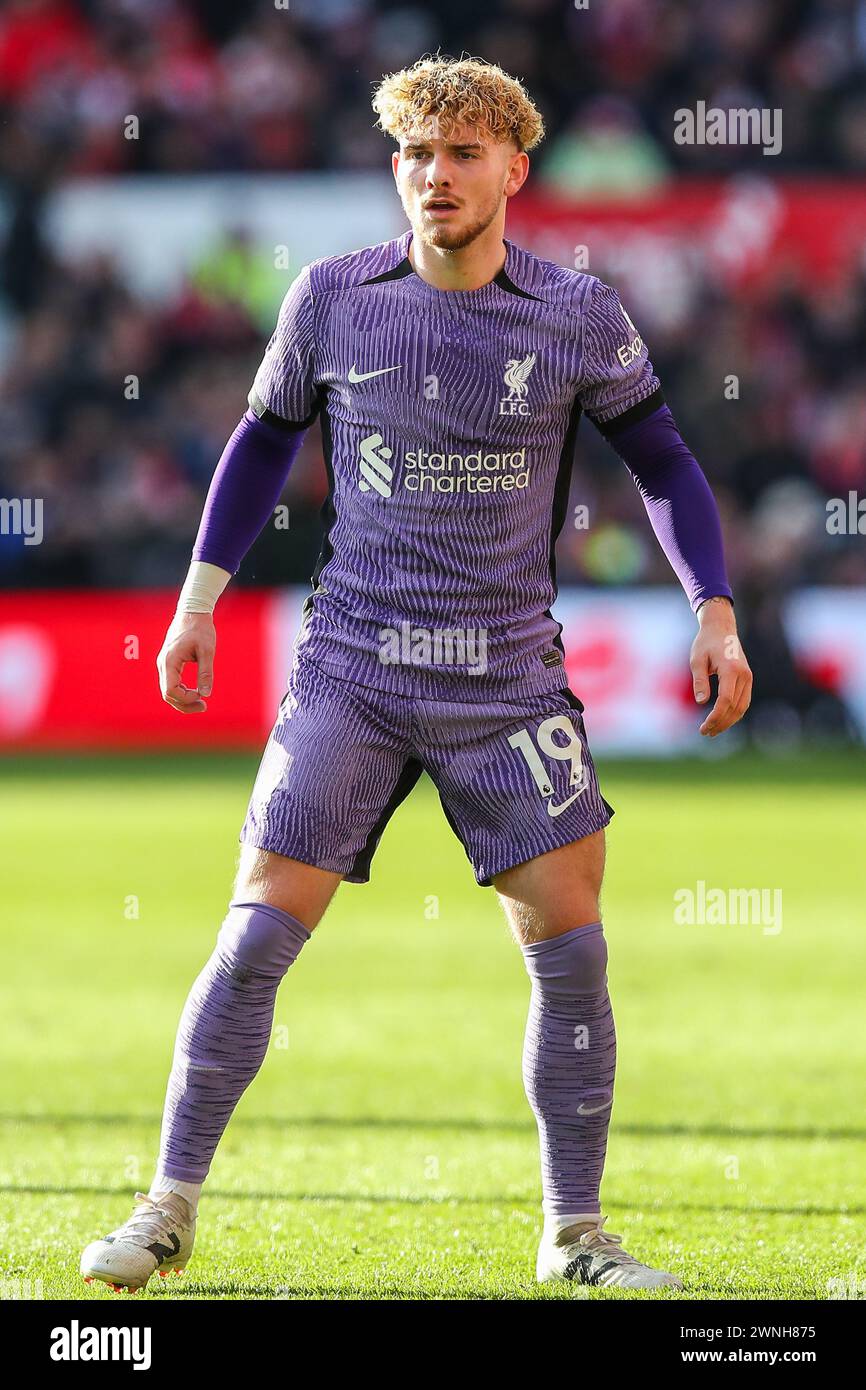 Harvey Elliott of Liverpool during the Premier League match Nottingham ...