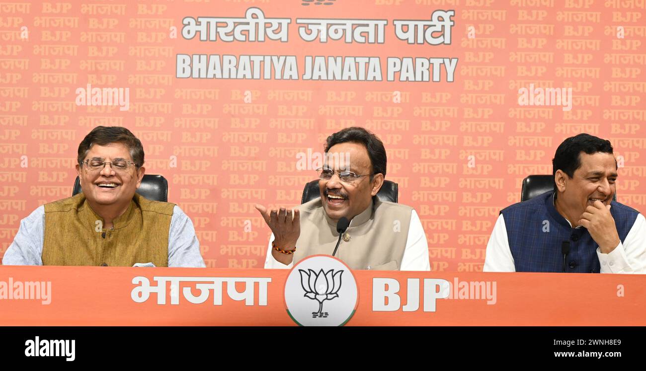 NEW DELHI, INDIA - MARCH 2: General secretary of Bharatiya Janata Party ...
