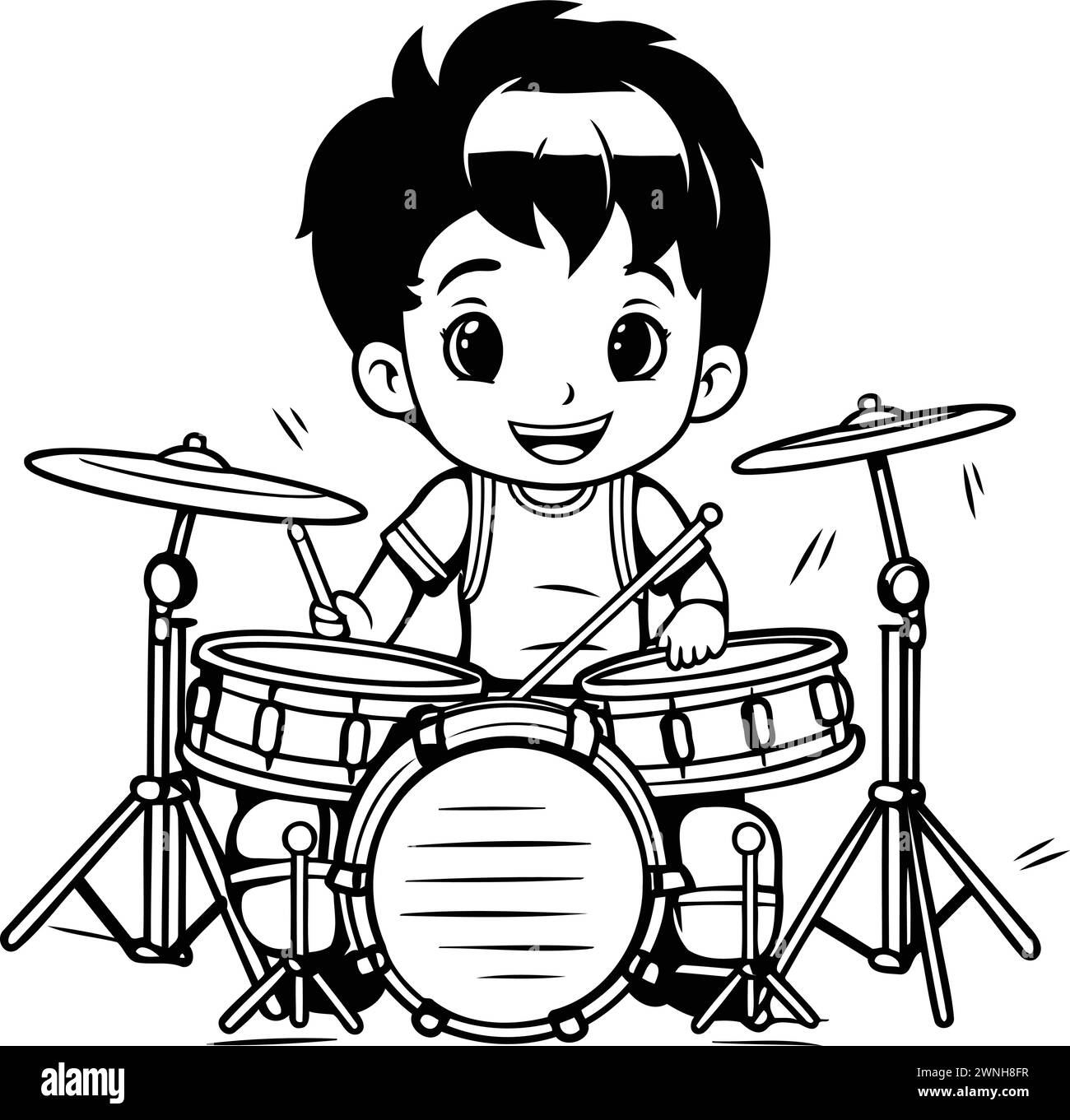 Drummer boy cartoon Cut Out Stock Images & Pictures - Alamy
