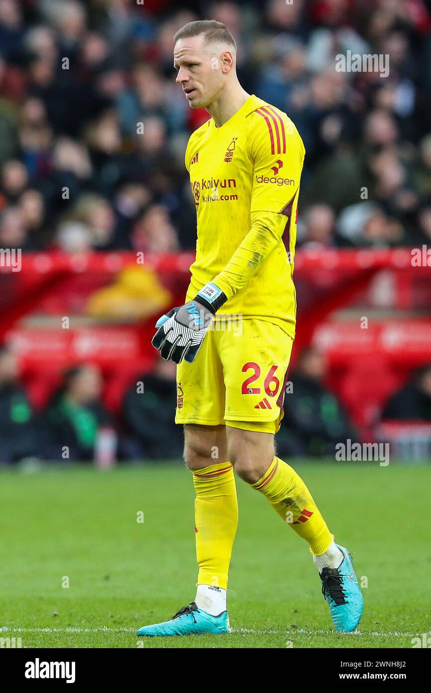 Matz Sels of Nottingham Forest during the Premier League match ...
