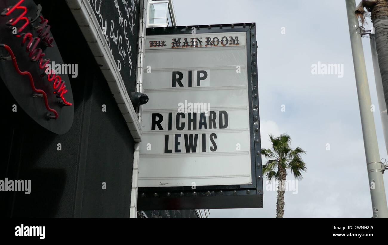 Los Angeles, California, USA 1st March 2024 RIP Richard Lewis Marquee ...