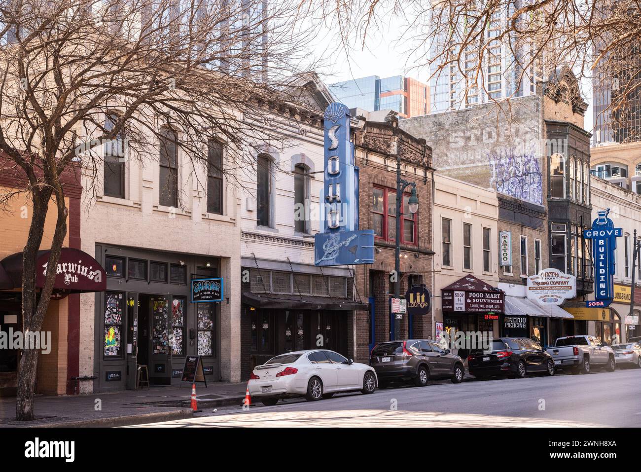 Austin 6th street hi-res stock photography and images - Alamy