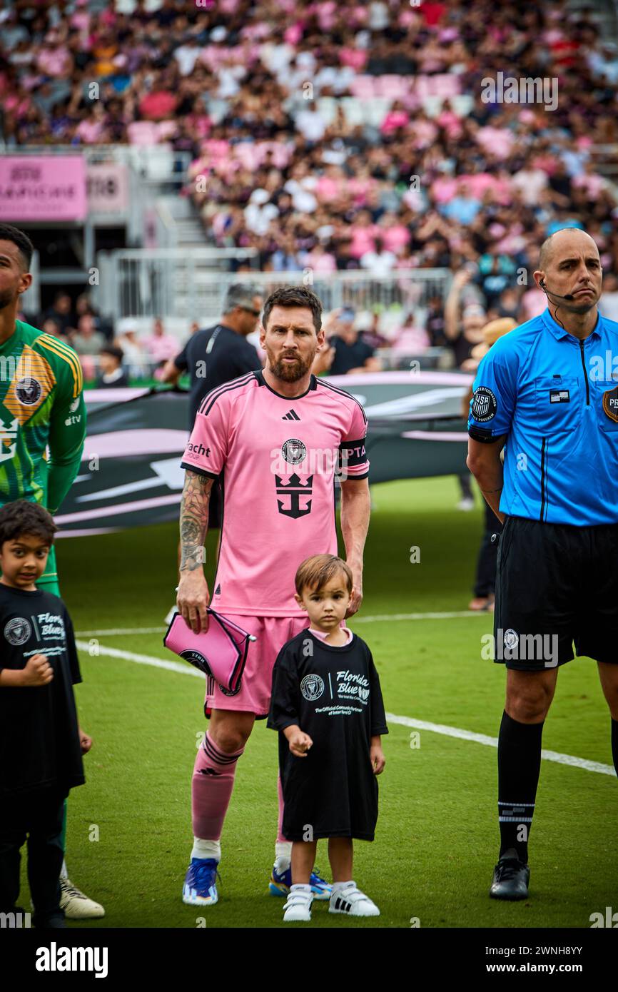 Fort Lauderdale, FL, USA. 2nd March 2024. 10-Lionel Messi of Inter ...