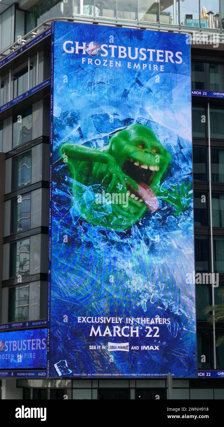 Los Angeles, California, USA 1st March 2024 Ghostbusters Frozen Empire ...