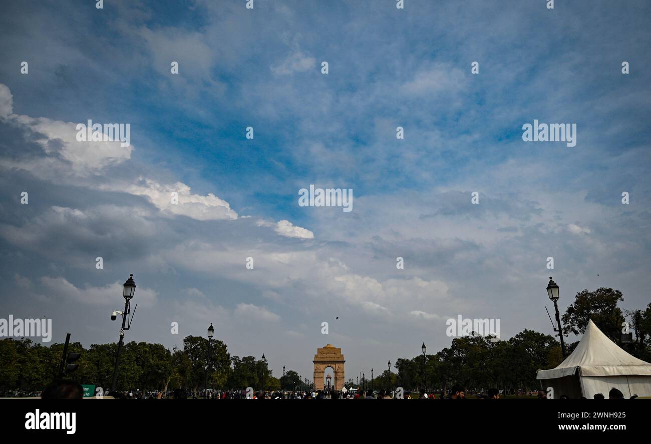 New Delhi, India. 02nd Mar, 2024. NEW DELHI, INDIA - MARCH 2: Clouds ...
