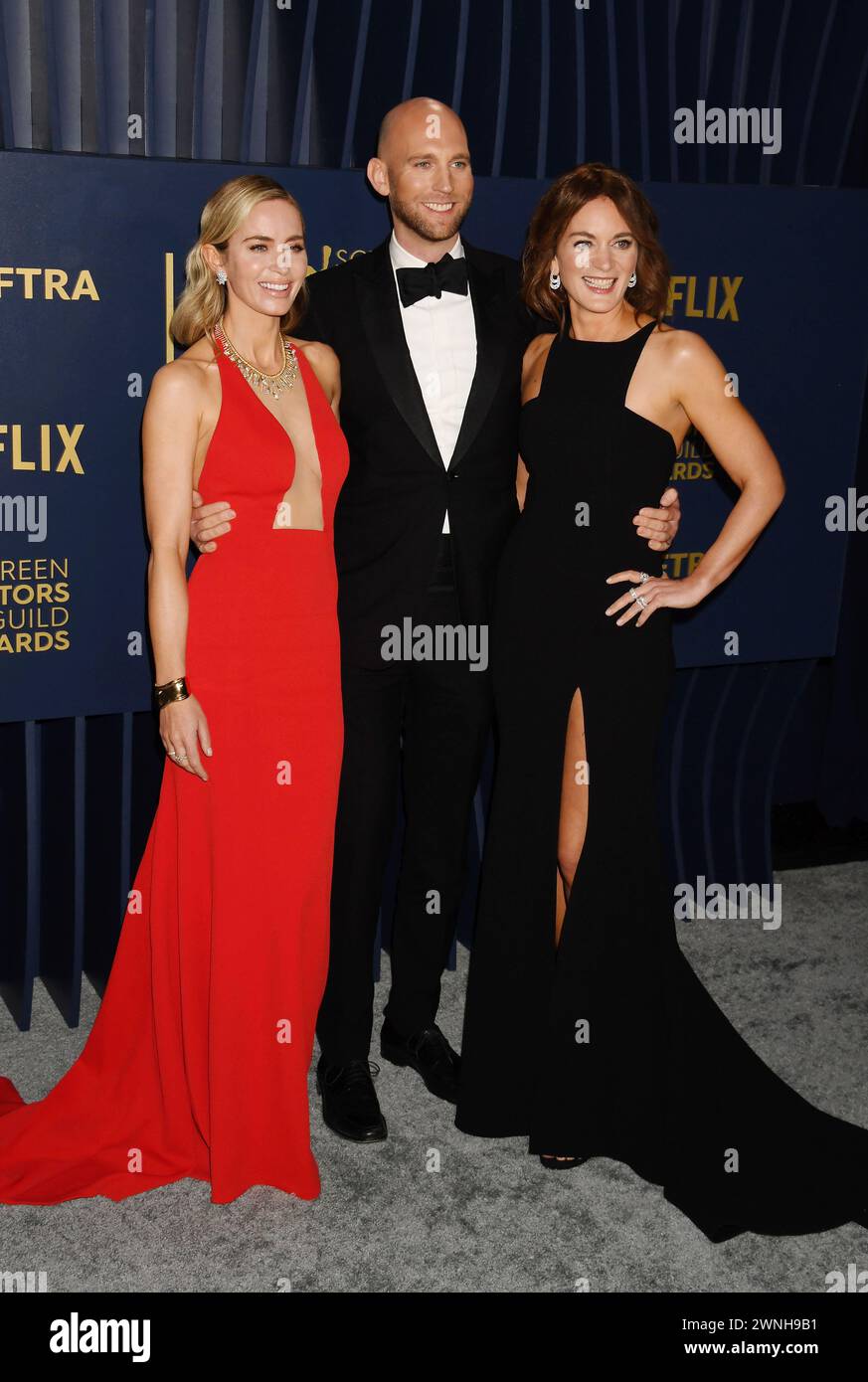 LOS ANGELES, CALIFORNIA - FEBRUARY 24: Emily Blunt, Sebastian Blunt ...