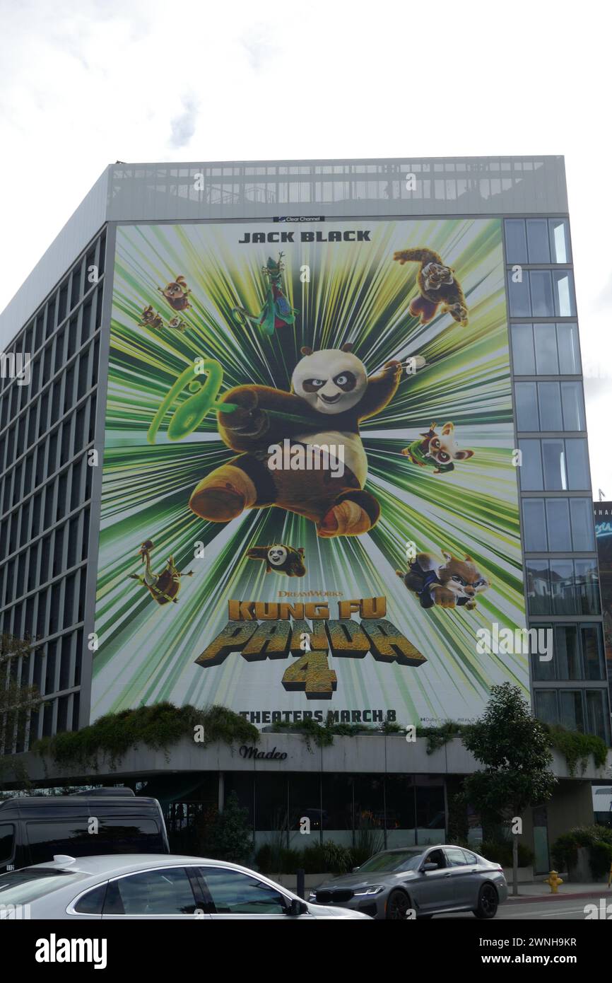 Los Angeles, California, USA 1st March 2024 Kung Fu Panda 4 Billboard ...