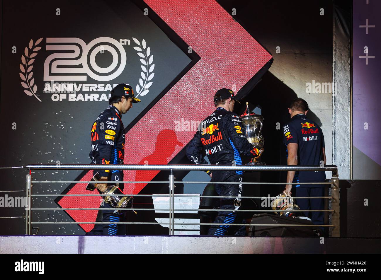 Bahrain. 02nd Mar, 2024. podium PEREZ Sergio (mex), Red Bull Racing ...