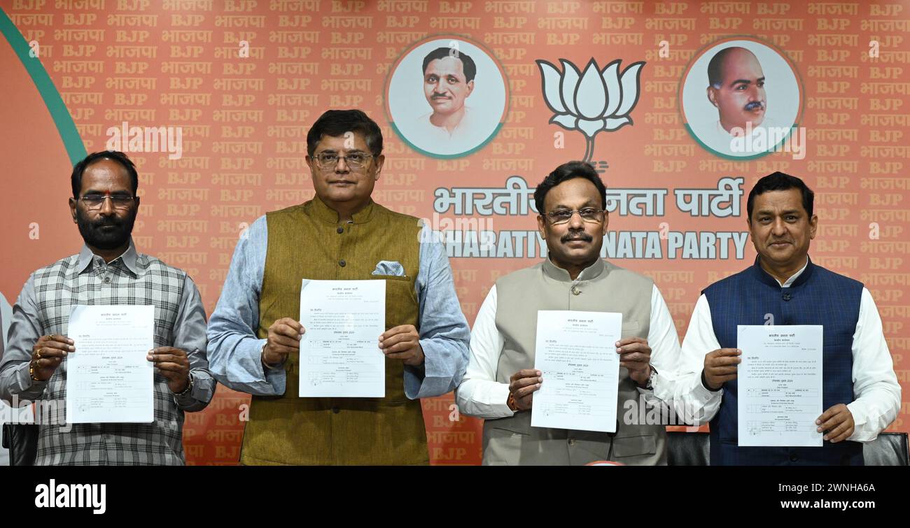 NEW DELHI, INDIA - MARCH 2: General secretary of Bharatiya Janata Party ...