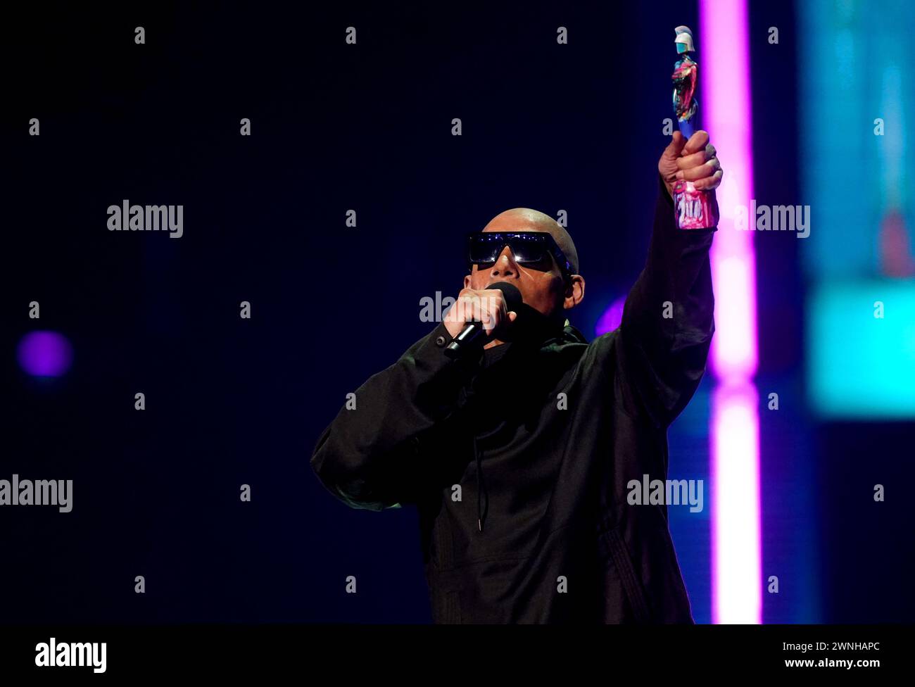 CASISDEAD on stage after winning the Best Hip Hop/ Grime / Rap Act ...