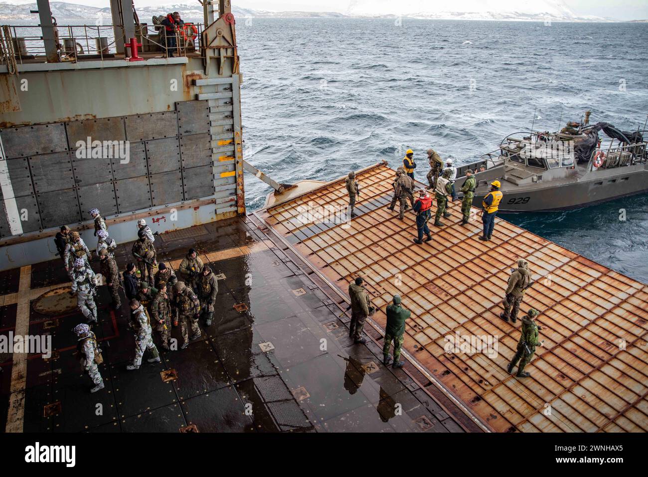 Finnish Marines, assigned to the Nyland Brigade, and members of Le ...