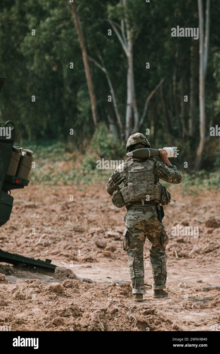 A U.S. Army mortarman assigned to 1st Battalion, 17th Infantry Regiment ...