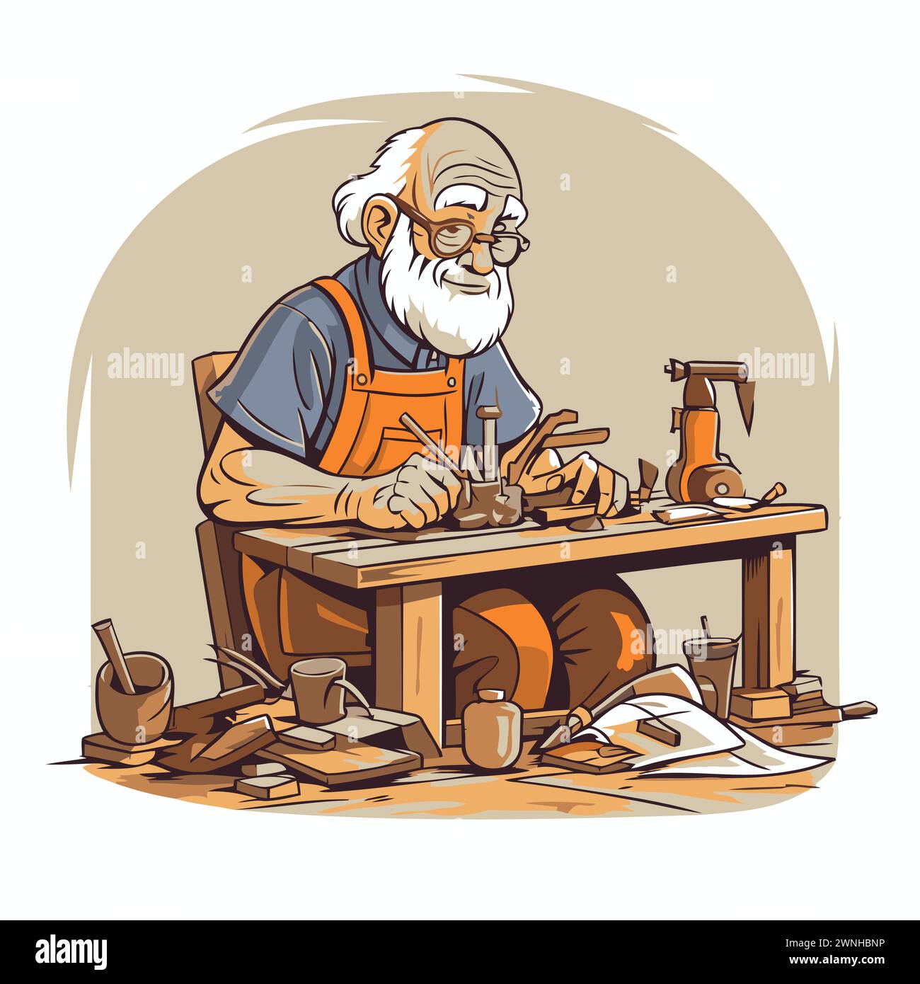 Old wood carving Stock Vector Images - Alamy