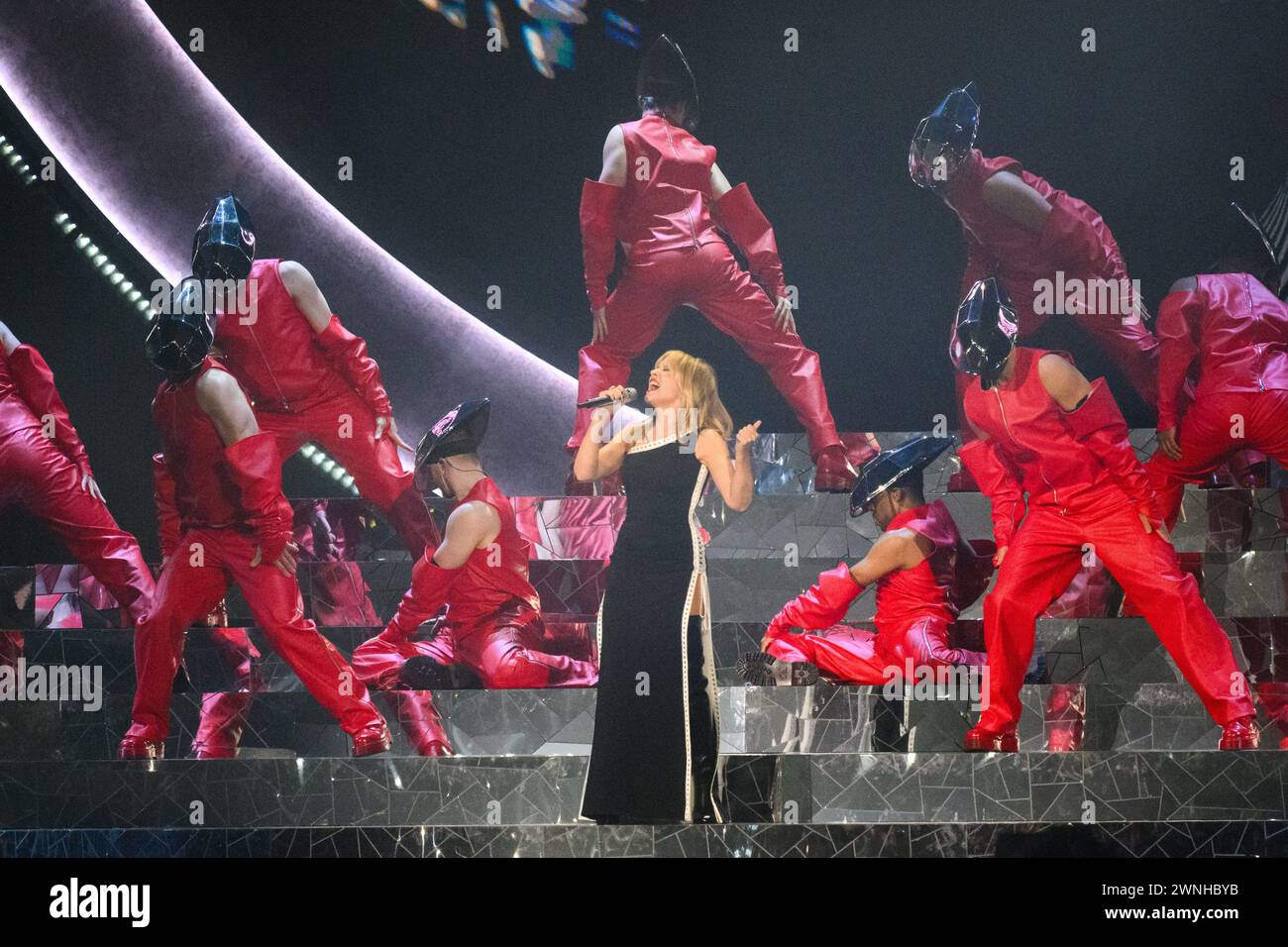 EDITORIAL USE ONLY. London, UK. 2 March 2023. Kylie during the 2024 ...