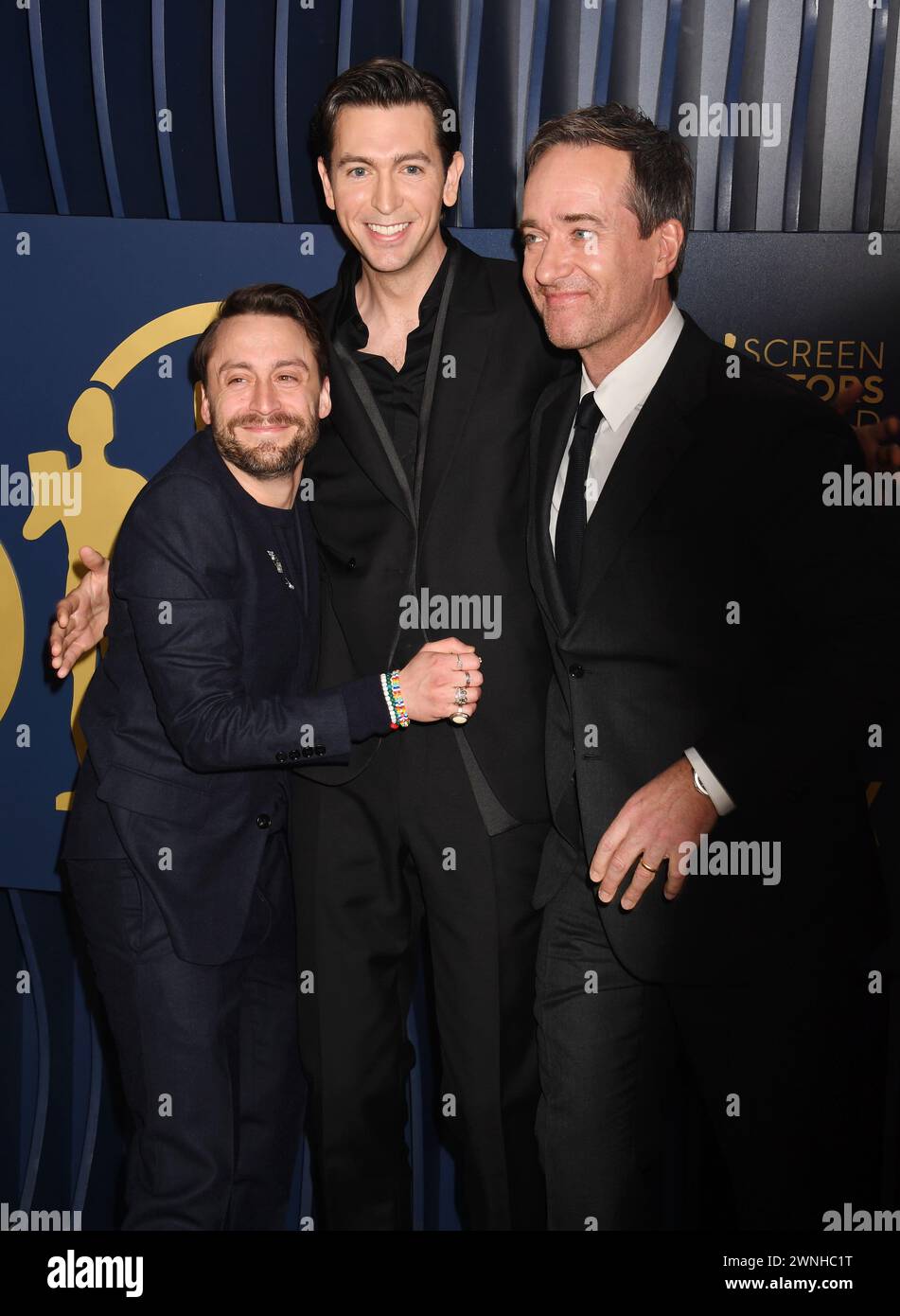 LOS ANGELES, CALIFORNIA - FEBRUARY 24: )L-R) Kieran Culkin, Nicholas ...