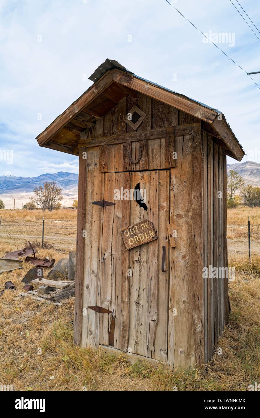 Old fashioned antique outhouse toilet hi-res stock photography and ...