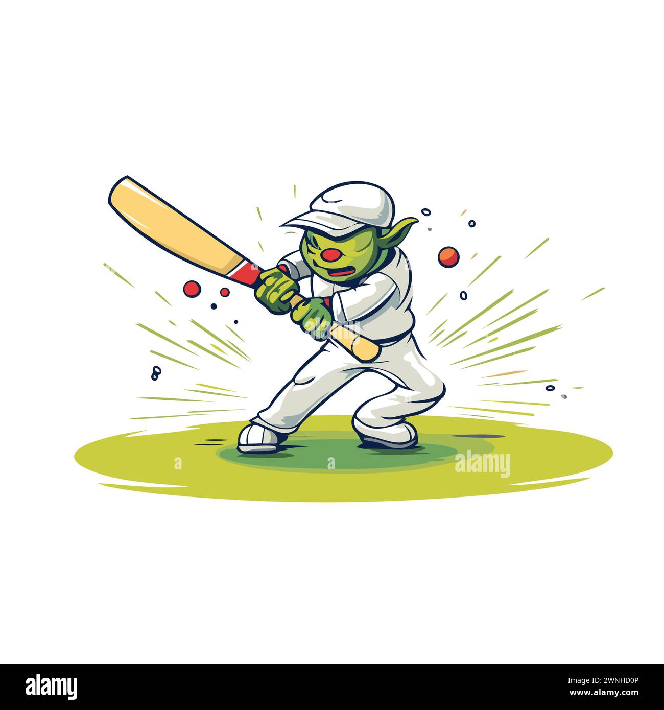Professional cricket player Stock Vector Images - Alamy