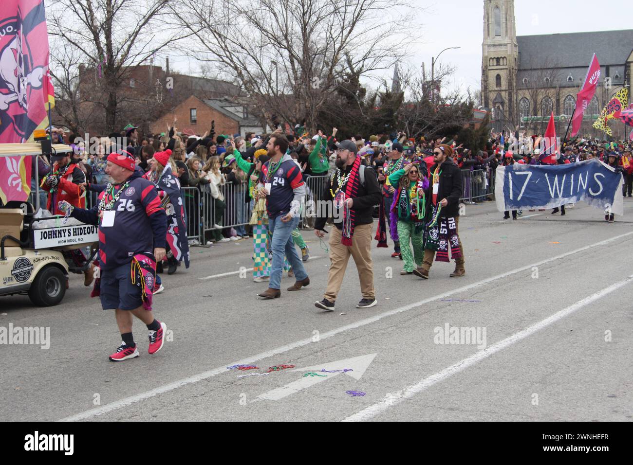 Bud Light Parade 2024 during the St. Louis, Missouri Mardi Gras ...