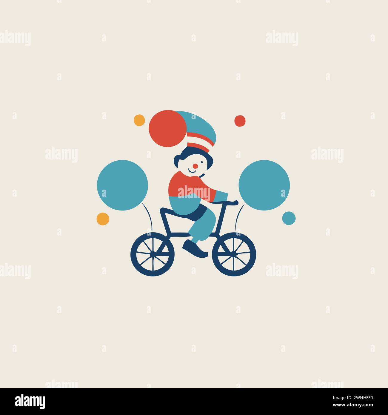 Santa bicycle illustration hi-res stock photography and images - Alamy