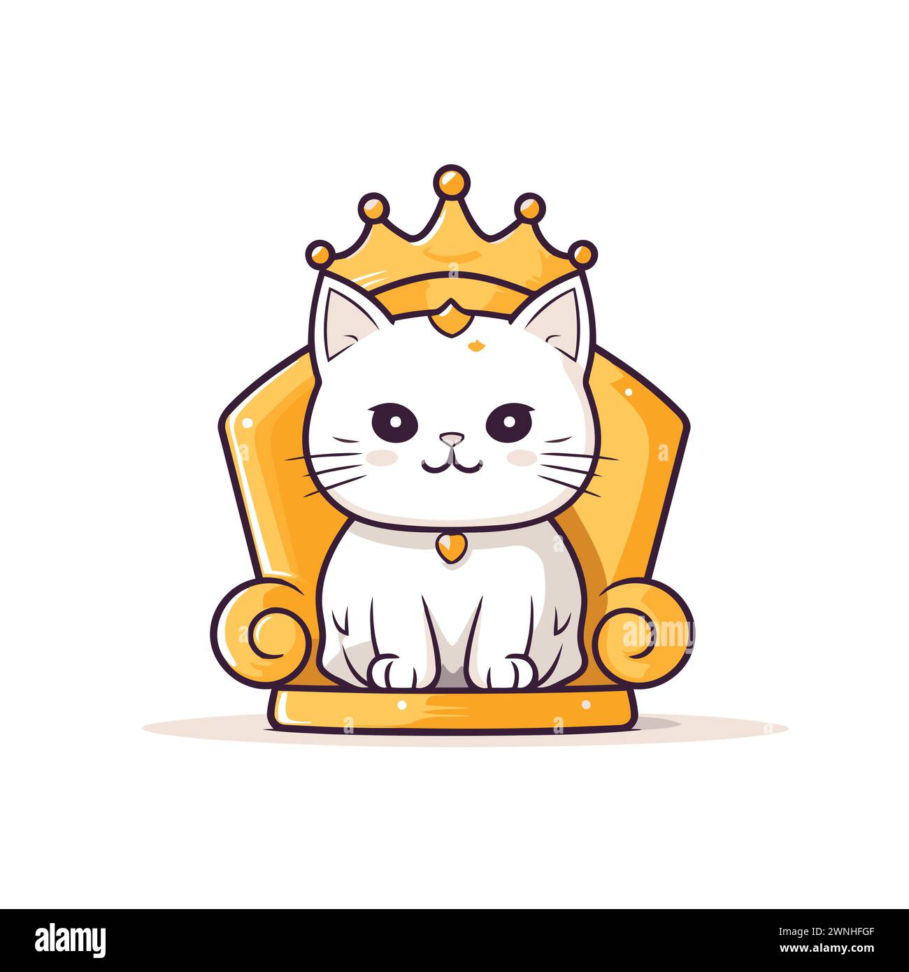 Queen sitting on throne Stock Vector Images - Alamy