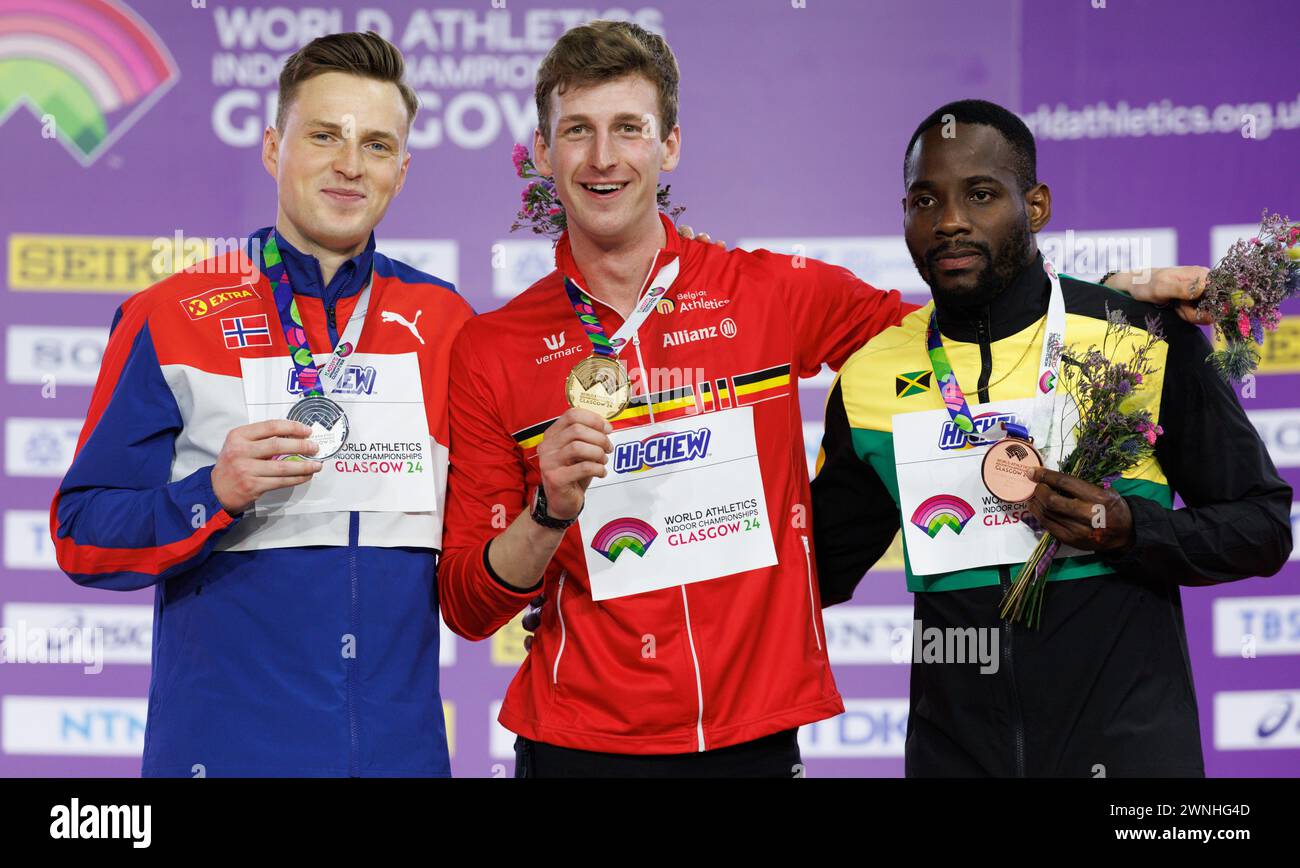 Glasgow, UK. 02nd Mar, 2024. Norwegian Karsten Warholm, Belgian ...