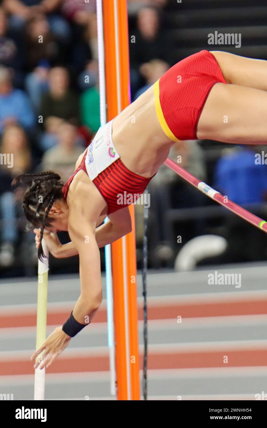 Li Ling Pole Vault Li Ling China Competes During Hi Res Stock