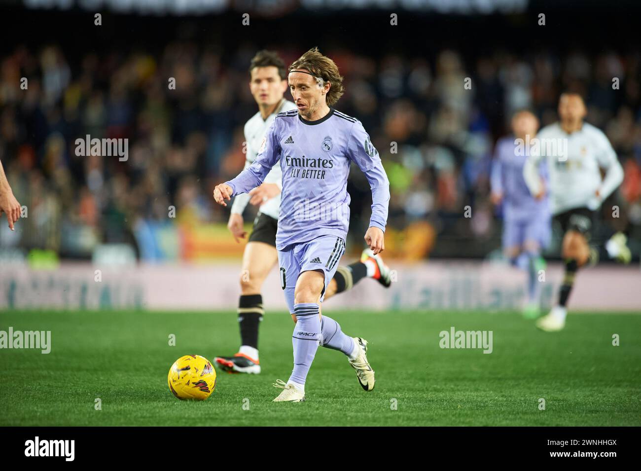 Luka Modric of Real Madrid in action during the La Liga EA Sport ...