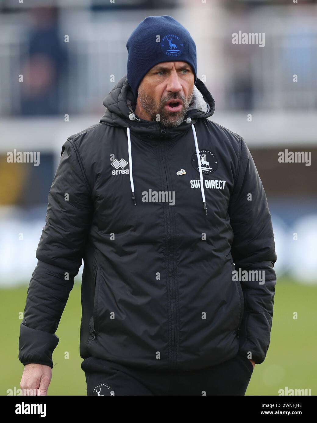 Hartlepool United manager Kevin Phillips during the Vanarama National ...