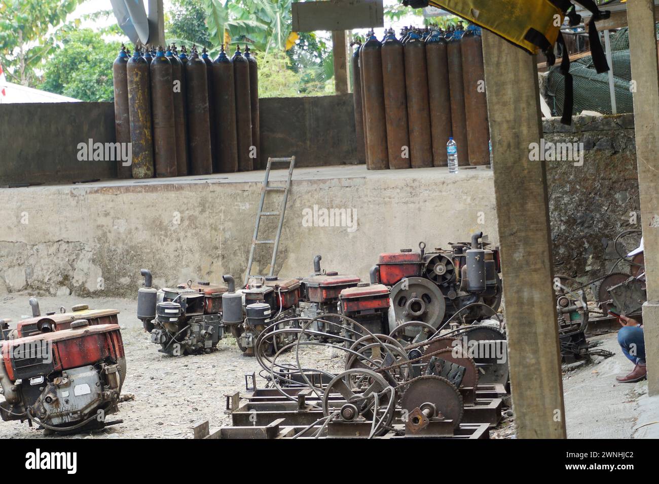Stock photos of used workshop tools and pipes Stock Photo - Alamy