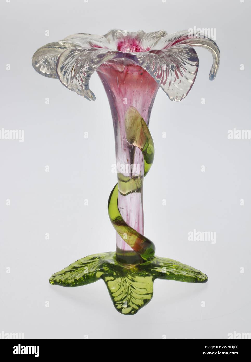 Vintage flower shaped vase, late 19th century, shape of flower on stem ...